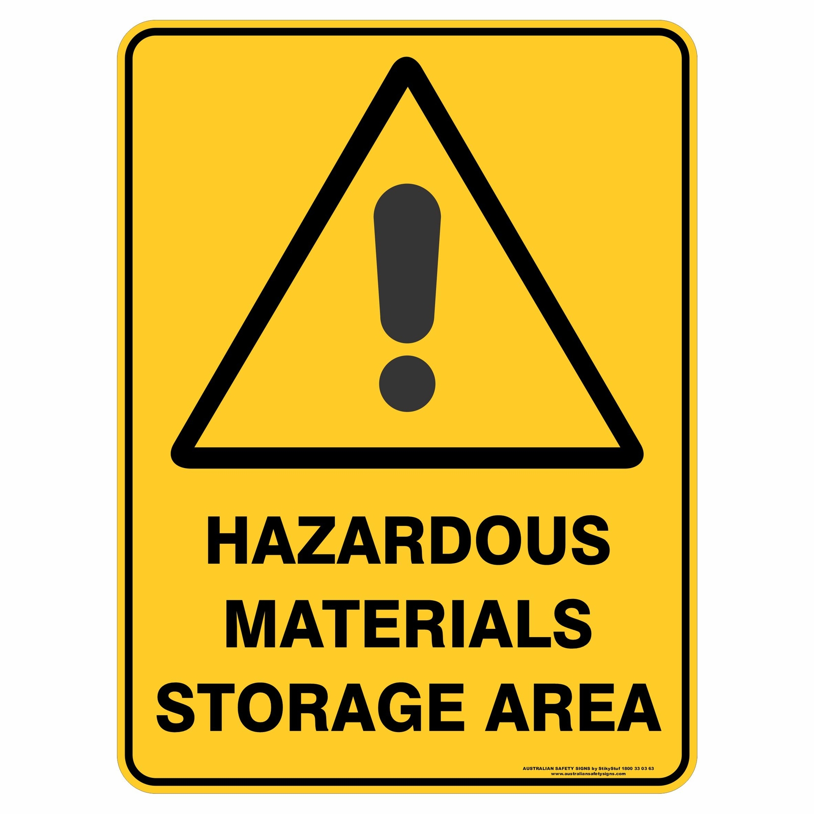 Hazardous Chemical Storage Area Sign