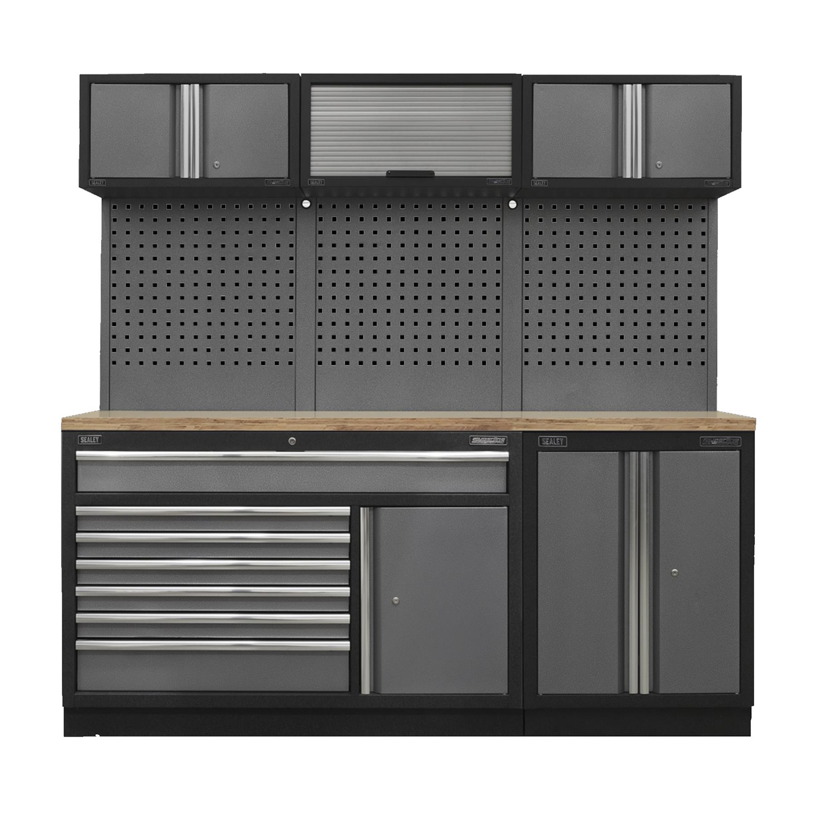 Sealey Superline PRO 2.04m Storage System Modular Wall & 7 Drawer Floor ...
