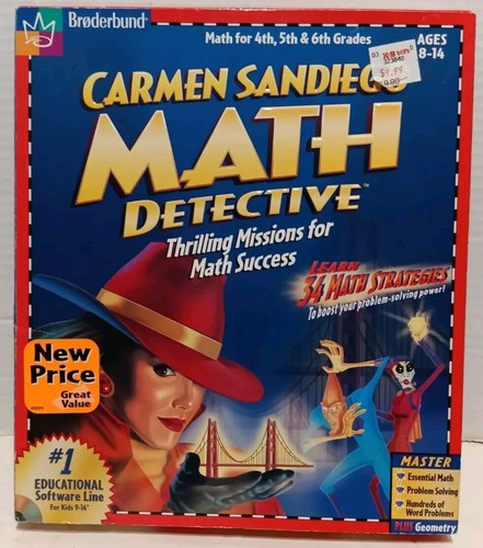 Broderbund Carmen Sandiego: Math Detective *PC/MAC *1998 NEW BIG BOX Sealed 798936820068| eBay