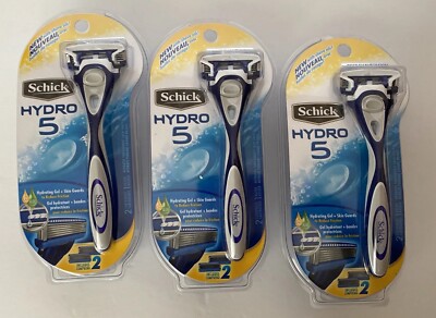Schick Hydro 5 Men’s Shaver 5-Blade Flip Trimmer Razor NEW SEALED Lot ...