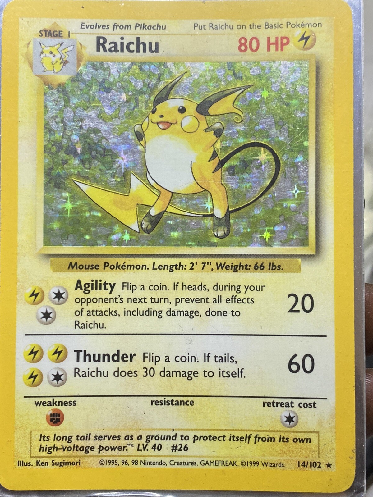 Pokémon TCG Raichu Base Set 14/102 Holo Unlimited Holo Rare | eBay