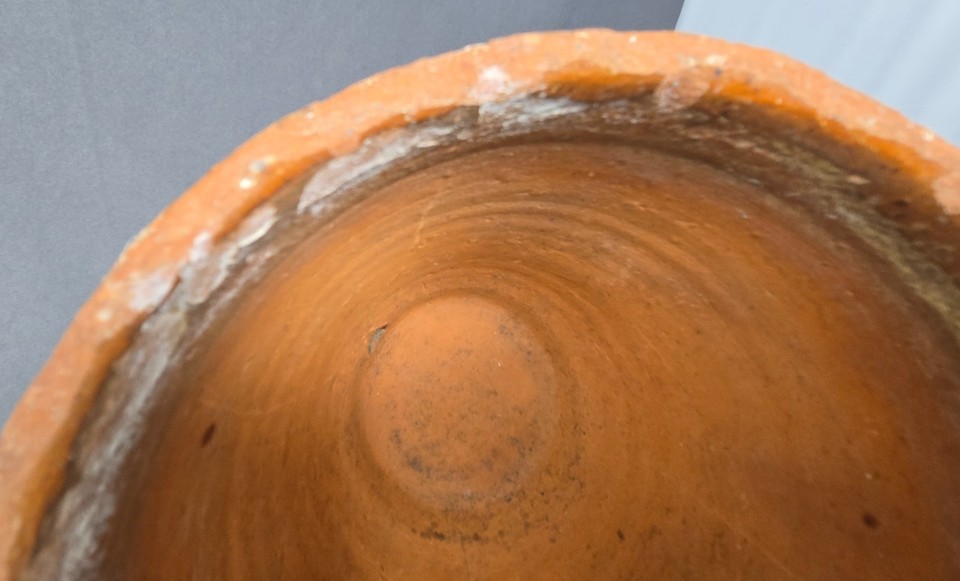 Mid 19th Century Pennsylvania Brown Glazed Redware Flower Pot Attached ...