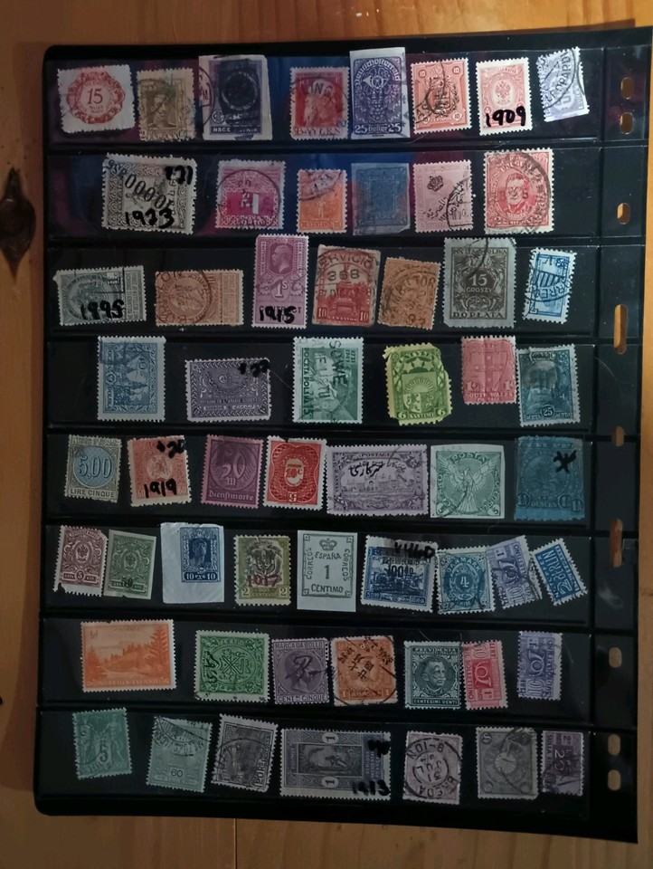 COLLECTORS! Page Of Rare Old Valuable Foreign Postage Stamps 1800s ...