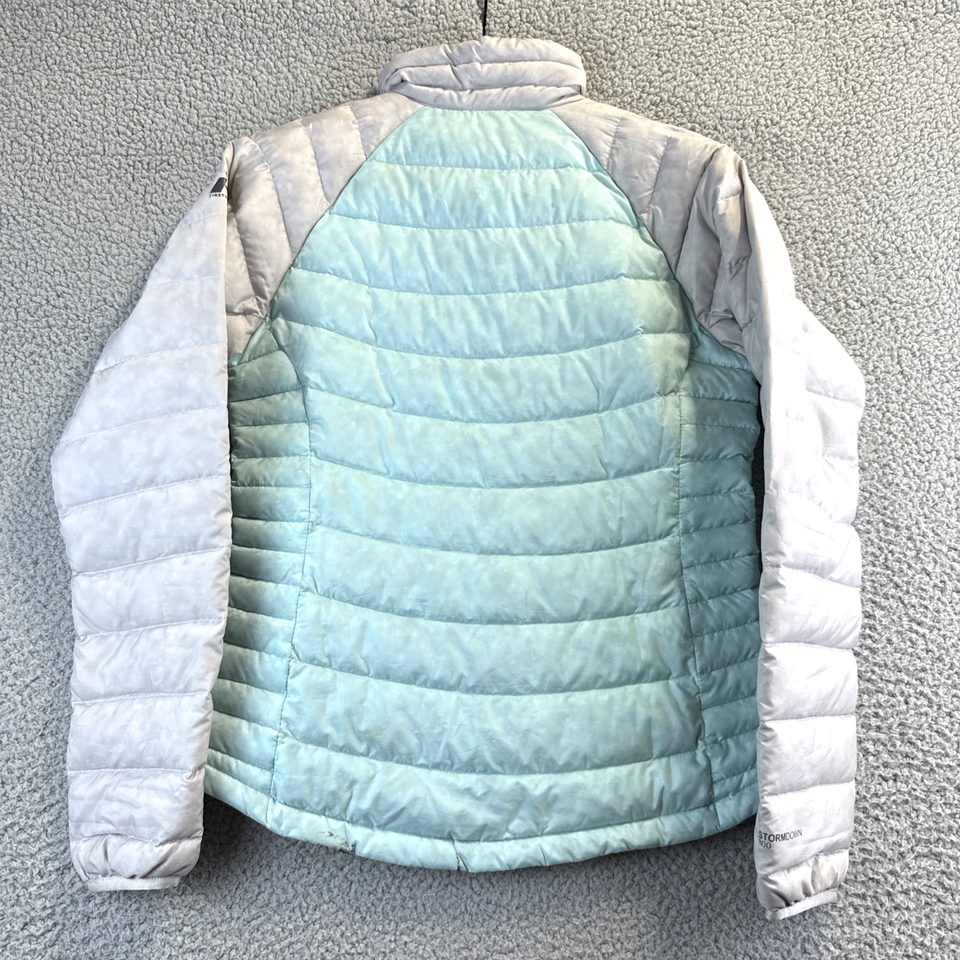 Eddie Bauer First Ascent Down Puffer Jacket XS Womens Aqua/Beige Goose ...