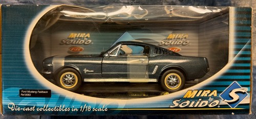 Brand new Mira Solido 1/18 metallic blue 1965 Ford Mustang Fastback ...