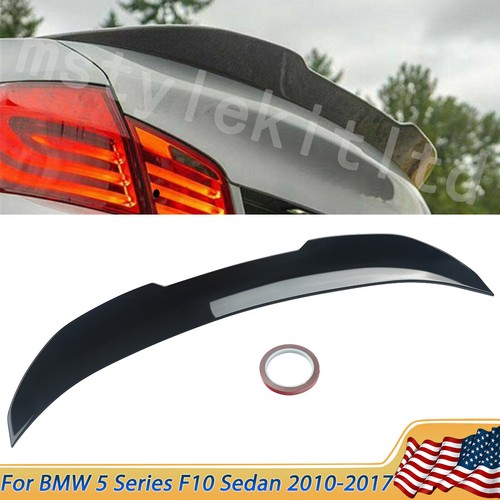 PSM Style Gloss Black Rear Trunk Spoiler Lip For BMW 5-Series F10 2010 ...