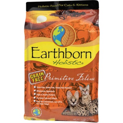 Earthborn Holistic Primitive Feline Dry Cat Food Recipe 14lb (1710626 ...