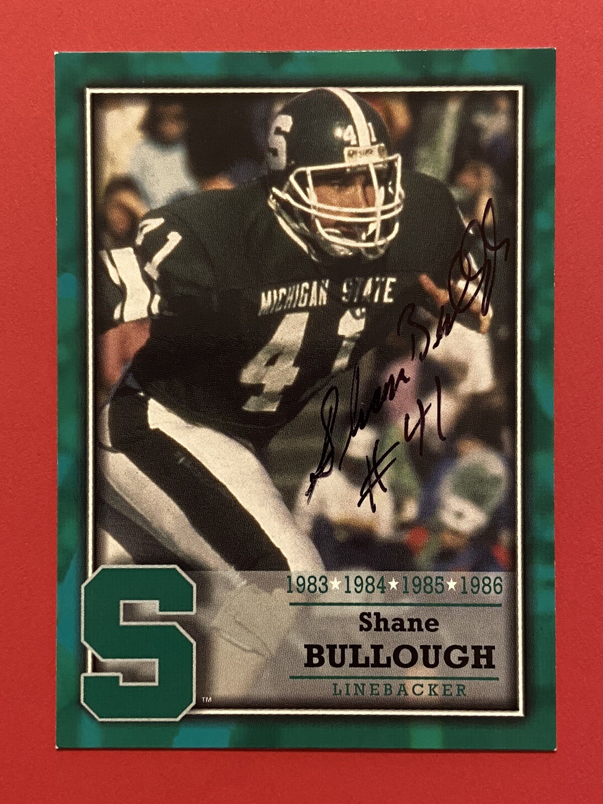 SHANE BULLOUGH Signed 2003 TK Legacy Michigan State Spartans #7 ...