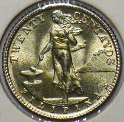 Philippines 1944 D 20 Centavos Eagle animal UNC 294951 combine shipping ...