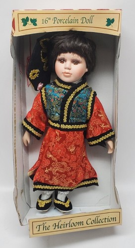 The Heirloom Collection 16" Porcelain Doll-Brunette 630990820823 | eBay