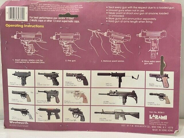 M712 Z-Matic Cap Gun Toy Mauser Collectors Series 8074-0 Larami 1980's ...