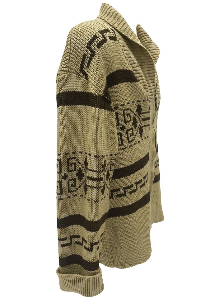 The Dude Sweater Big Lebowski Cardigan Zip Up Knit Jeffery Adult Movie ...