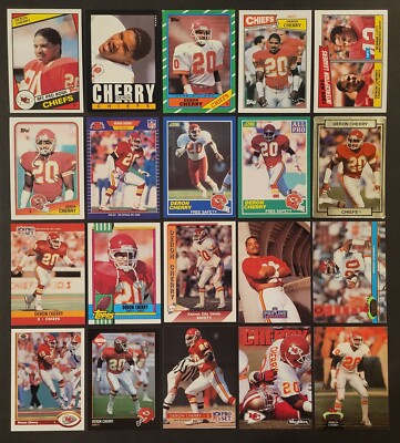 Lot of 20 Different DERON CHERRY Football Cards 6xPB 1984-1992 FB2490 ...