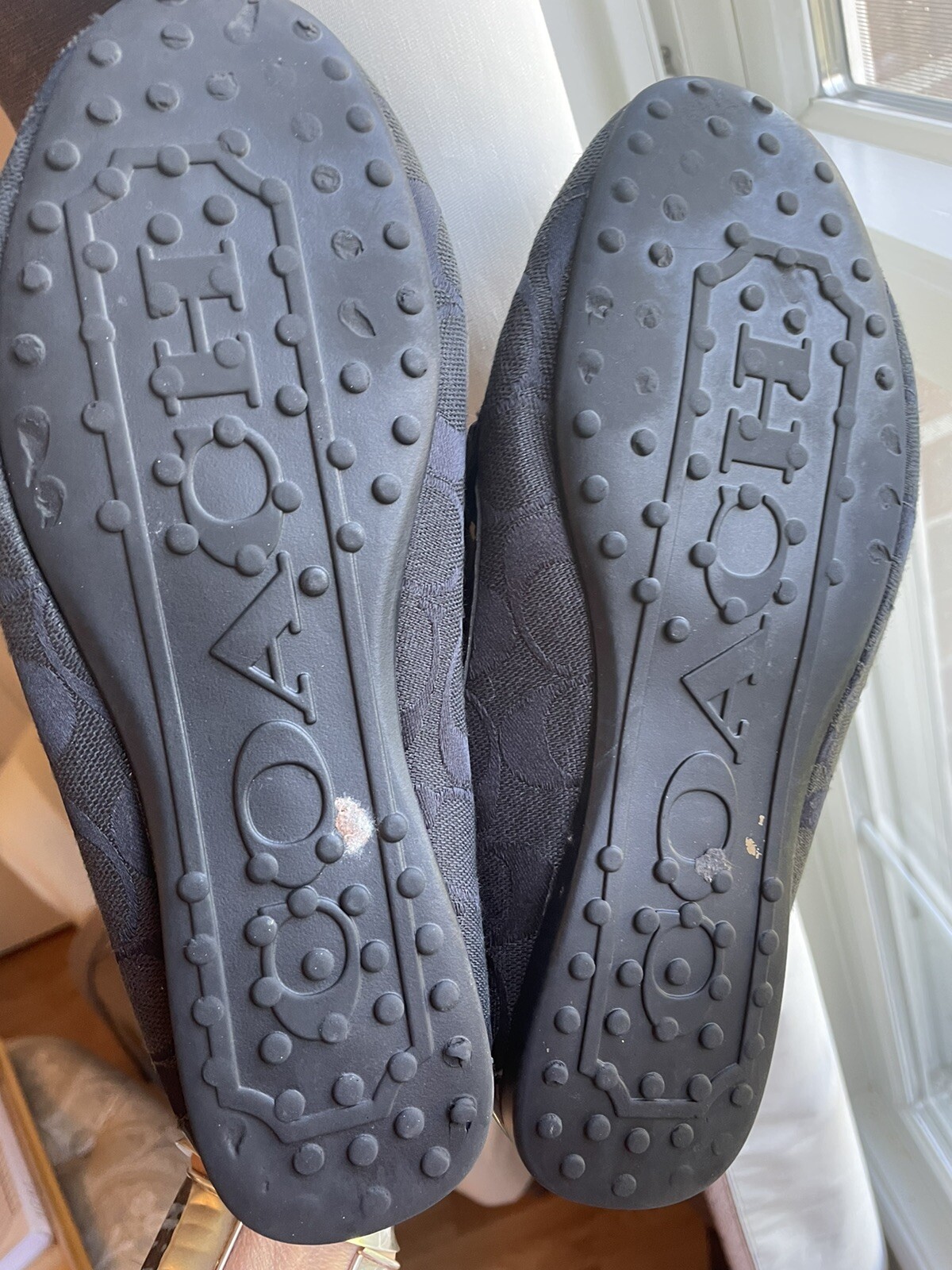 Coach Fortunata 7B Loafer Signature C Black Patent Le… - Gem