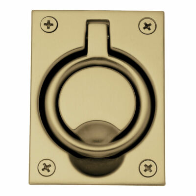 Baldwin 0395033 Flush Ring Pull Vintage Brass Finish | eBay