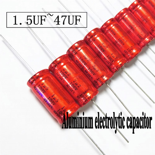1.5uF-47uF 100V Axial Non-Polarized Electrolytic Capacitor For Speaker ...