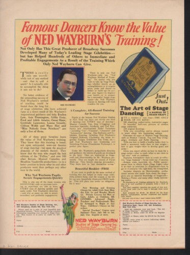 1926 NED WAYBURN DANCE INSTRUCTOR TRAIN THEATRE MODERN STAGE BROADWAY ...
