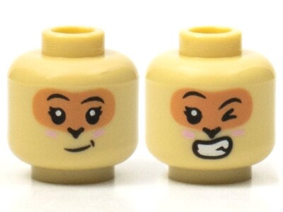 LEGO 3626pb2774 Sister Monkey Monkie Kid Minifigure, Head Dual Sided ...