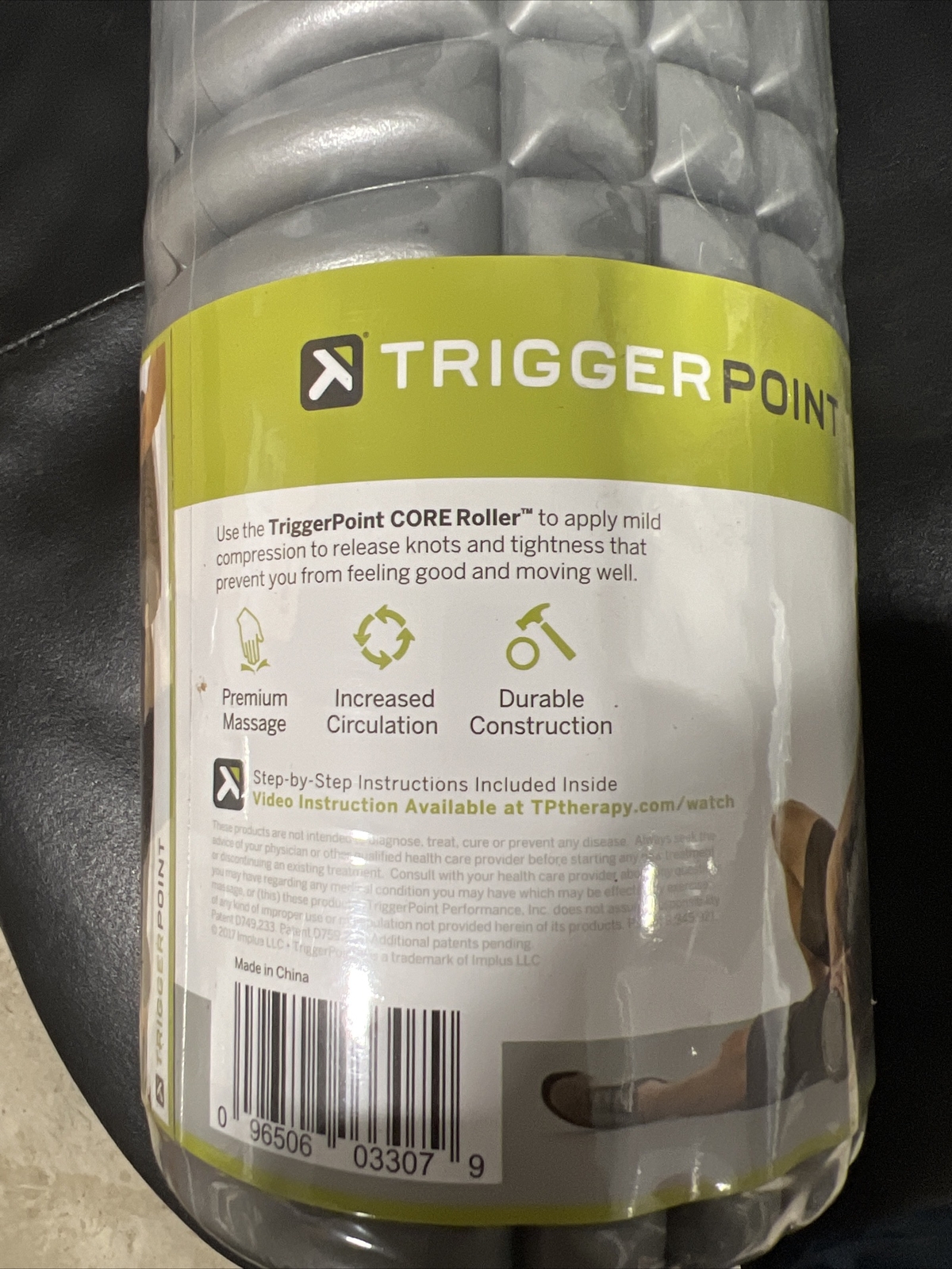 Trigger Point Performance Solid Core Foam Roller 18in - Gray for sale ...