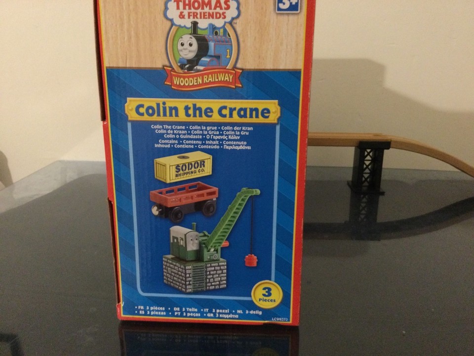 Thomas & Friends Wooden Railway Train Colin the Crane In Original Box ...