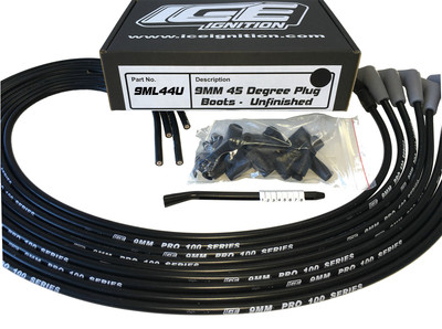 ICE PRO 100 9 mm Leads V8 DIY Kit - LS Coils, 45 Deg Coil & 45 Deg ...