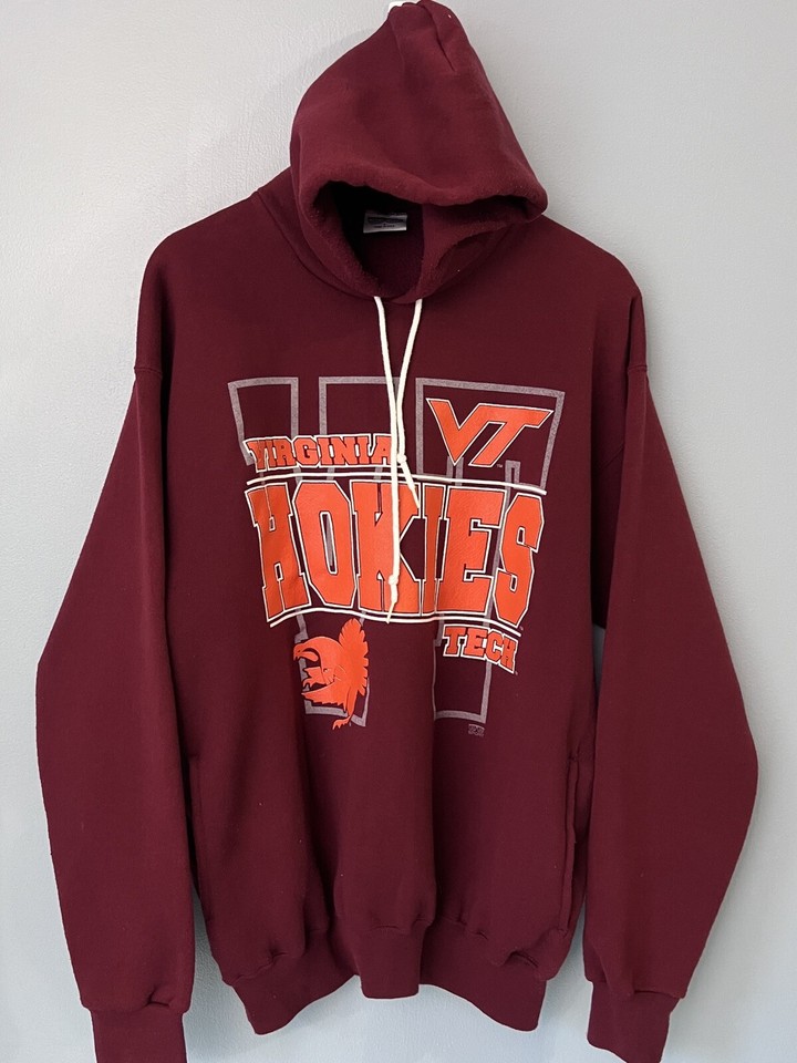 Vintage Virginia Tech Hokies 20/20 Sport Hoodie 80s 90s College Gear ...