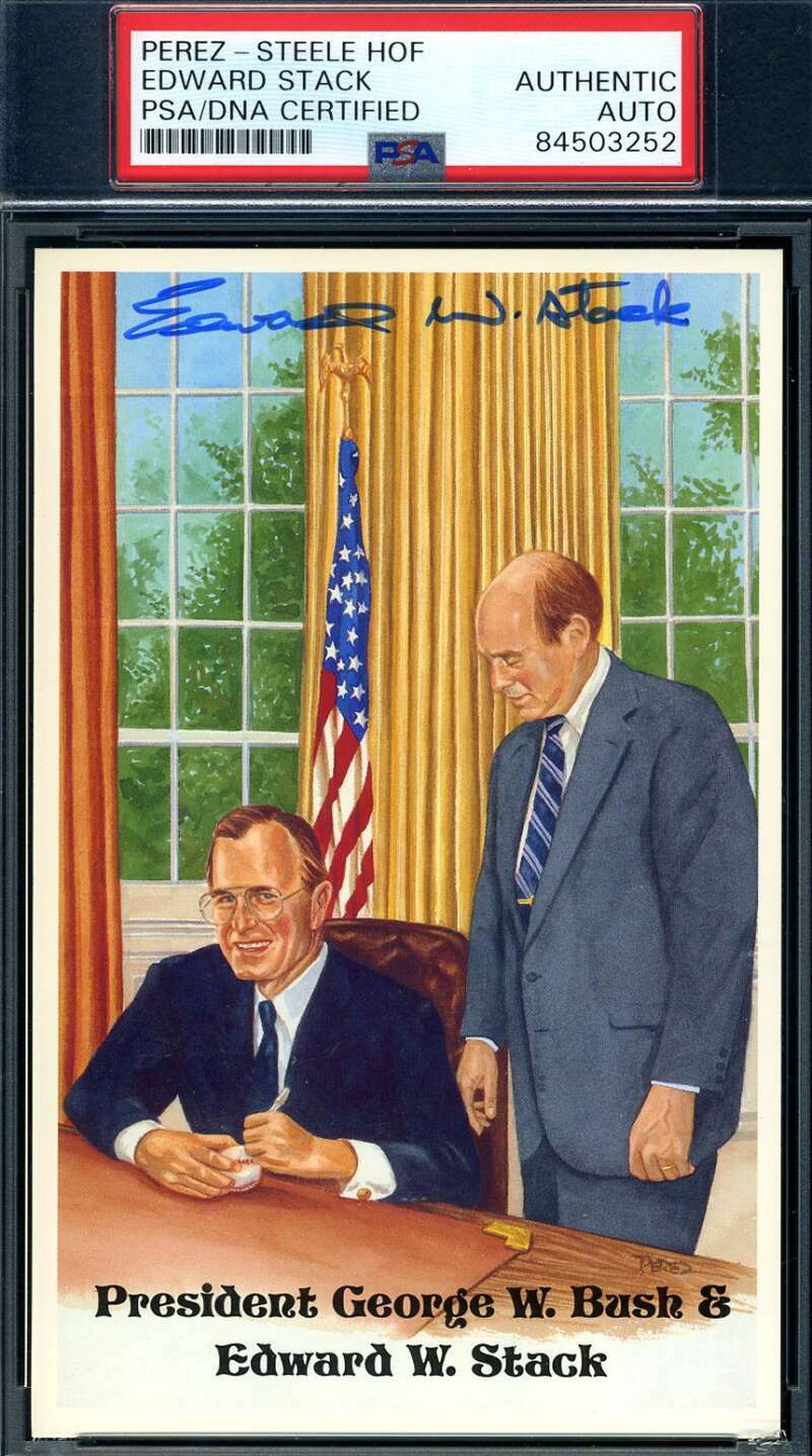 Edward Stack PSA DNA Coa Signed Perez Steele Set Break Autograph | eBay