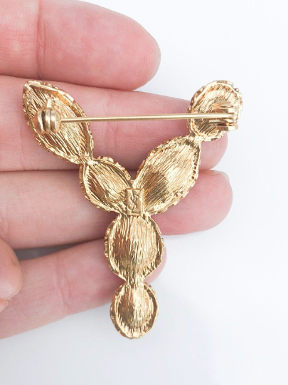 YSL YVES SAINT LAURENT BROOCH PIN BEAUTIFUL MULTI-COLOR Y LOGO ...