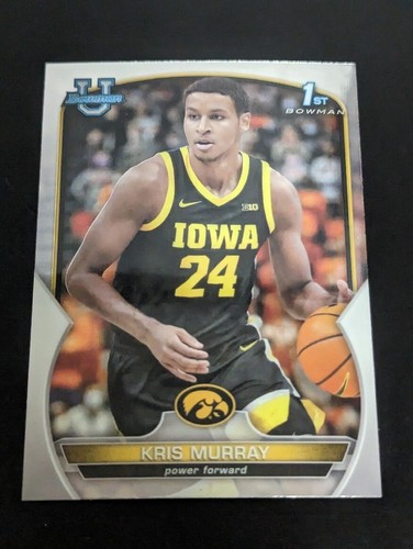 Kris Murray Iowa Hawkeyes 2023 1st Bowman Chrome University Rookie #71 ...