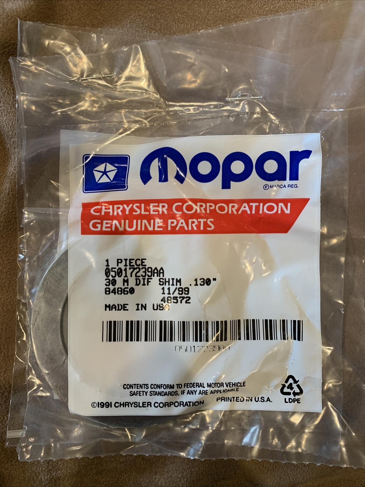 BRAND NEW OEM MOPAR Differential Bearing Shim .130" 5017239AA | eBay