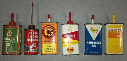 Lot of 6 Vintage Miscellaneous Machine & Household Oiler Cans | eBay