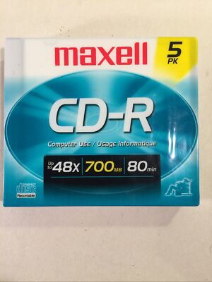 Maxwell CD-R 80 Minute CD 5 PACK | eBay