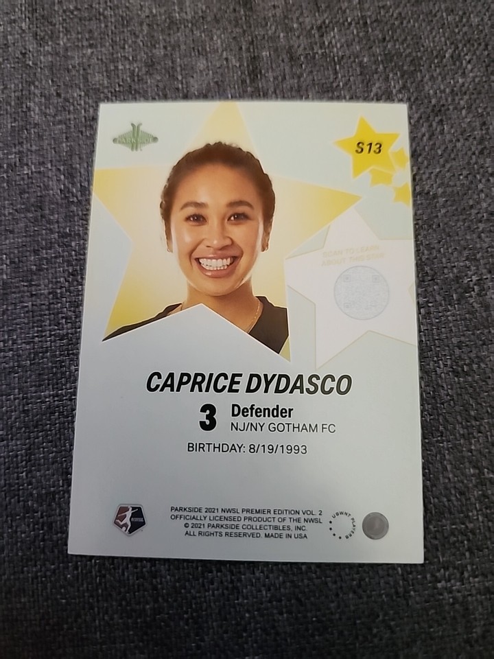 Caprice Dydasco 2021 Parkside NWSL Stars Autograph B&W #S13 NJ NY ...