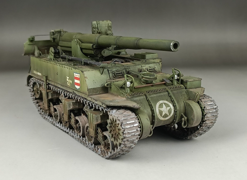 1/35 Built WWII U.S M12 155mm Gun Motor Carriage Howitzer Model | eBay