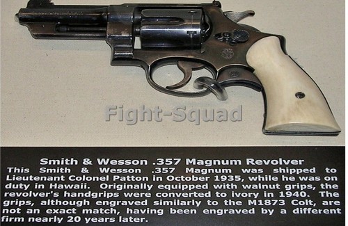 WW2 Picture Photo Patton Famous Revolver Smith and Wesson 357 magnum ...