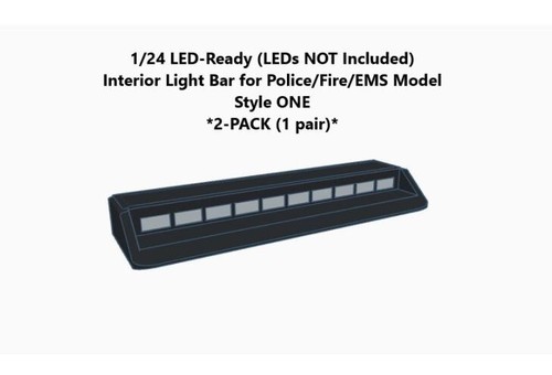 1/24 LED READY INTERIOR LIGHT BAR POLICE FIRE EMS CUSTOM BUILD (STYLE 1 ...