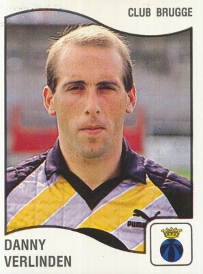 110 DANY VERLINDEN # BELGIQUE CLUB BRUGGE - STICKER FOOTBALL 90 PANINI ...