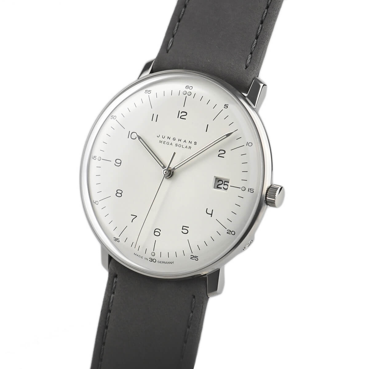 Junghans Max Bill Mega Solar 059/2021.02 Quartz Sapphire Glass Men's Watch "NEW" | eBay