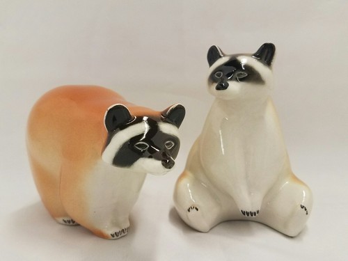 Vintage Raccoon USSR Soviet Russian Lomonosov Porcelain Figurines ...