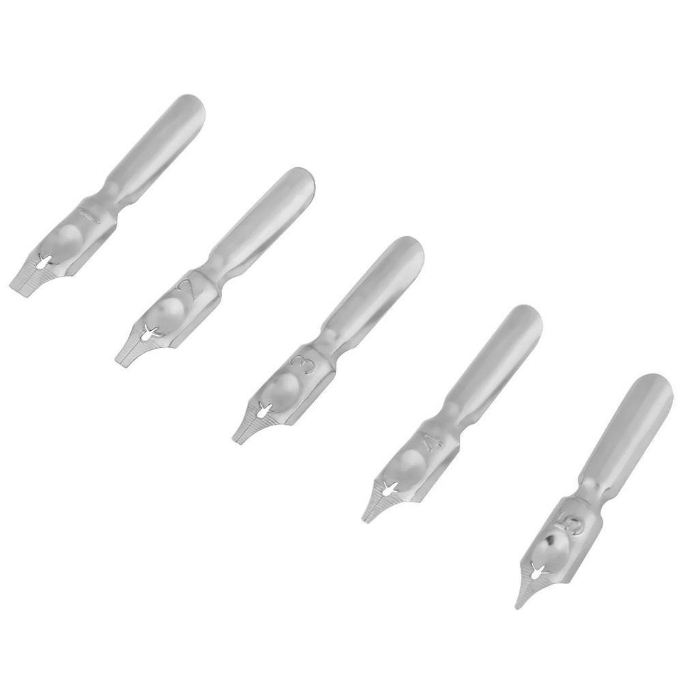 Red Quill Pen and Ink Set with 5 Nibs English Calligraphy Dip Pen Gift ...