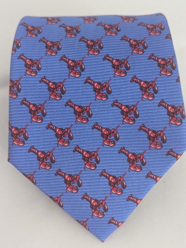 Lobster Mens Neck Tie Silk Royal Blue & Red Cape Cod Vineyard Boston | eBay