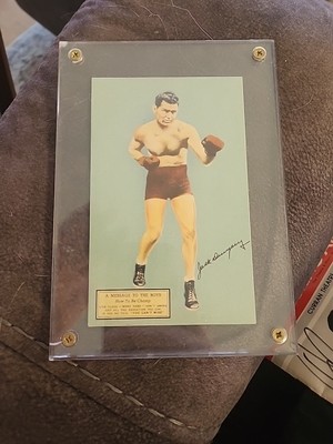 1930 Jack Dempsey Color Linen Postcard Boxing | eBay