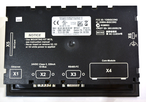 KAESER Sigma Control 2 (SC2MCS) User Interface | eBay