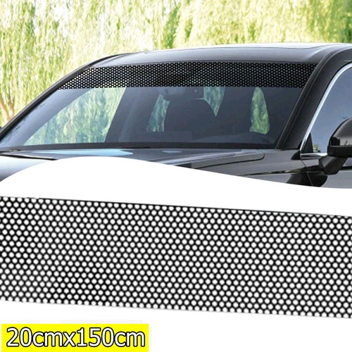 Car Front Windshield Black Mesh Sticker Car Window Visor Sun Vinyl ...