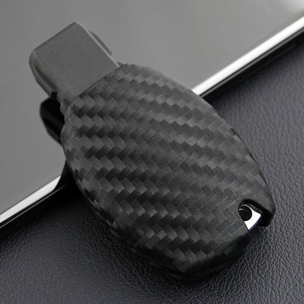 Carbon Fiber Smart Car Key Case Cover For Mercedes-Benz Fob Holder ...