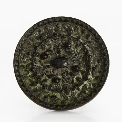Antique Chinese Tang Magic Mirror, bronze, China 618-907. Ø 9,5 cm x 10 ...