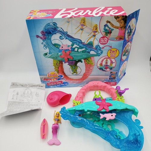 2011 Barbie A Mermaid Tail Surf to Sea Barbie Bath Playset | eBay