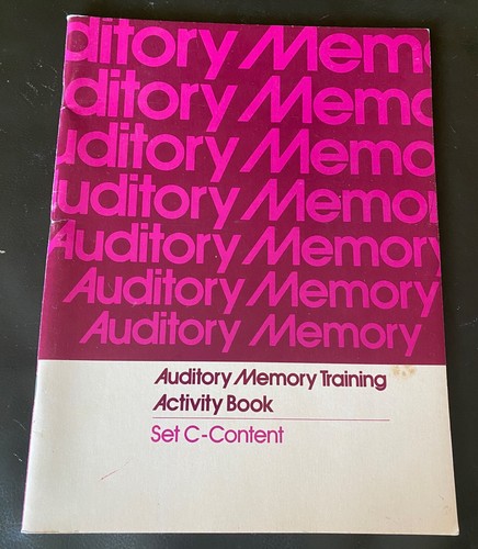 Vintage 1977 Auditory Memory Training Activity Book Set C- Content ...