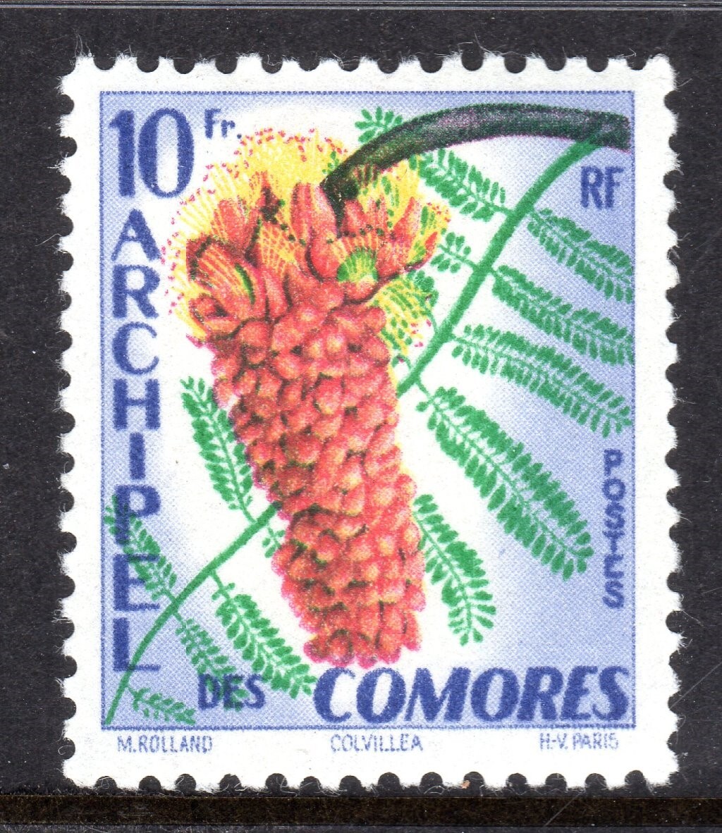 Comoro Islands Scott # 45 VF Unused 1959 Flower Issue - Colvillea | eBay