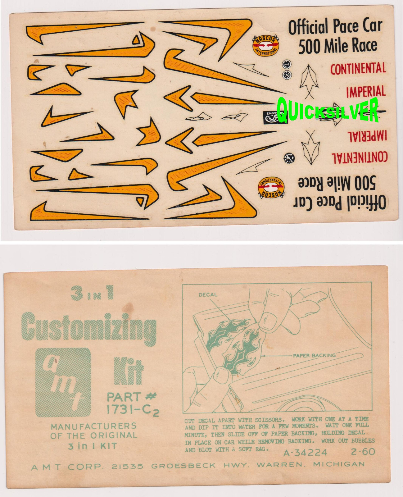 Vintage Model Car Decal Sheet 1/24 1/25 - You Choose | eBay
